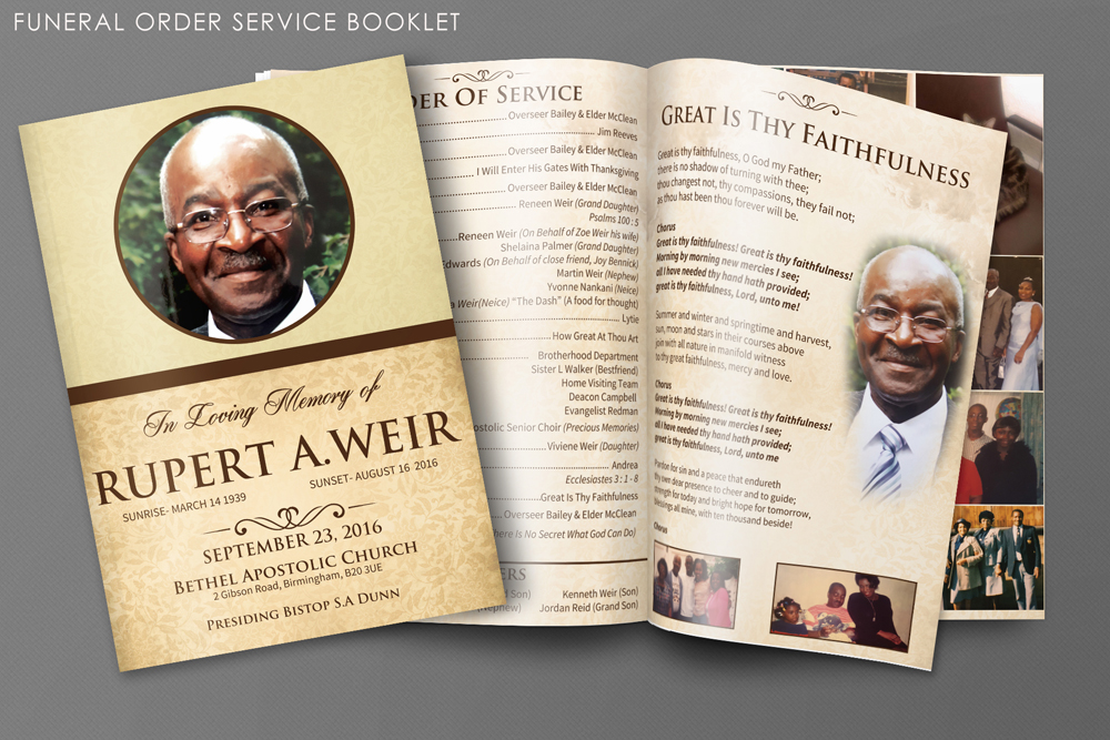 FUNERAL ORDER SERVICE CREATIVE MEDIA DESIGN